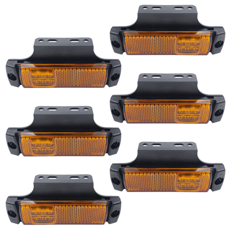 Gálibos Led Ámbar Catadióptrico con Soporte 12V 24V